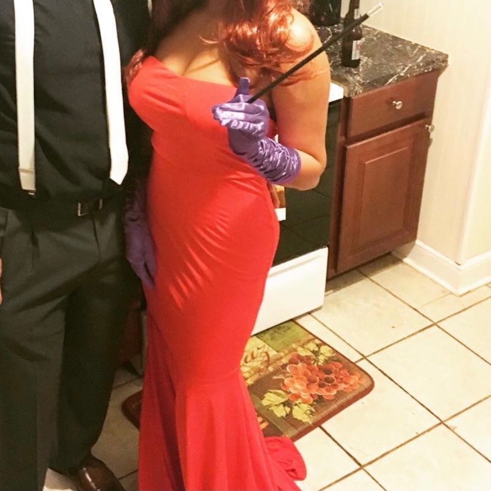Jessica Rabbit Inspired Red Mermaid Gown Dress - Gem